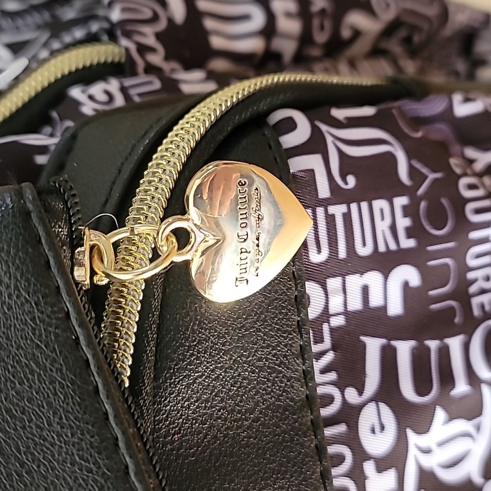 Juicy Couture Backpack Black & White Signature Logo - Gem
